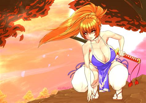 Ein457 Kasumi Doa Dead Or Alive Highres 1girl Breasts Brown