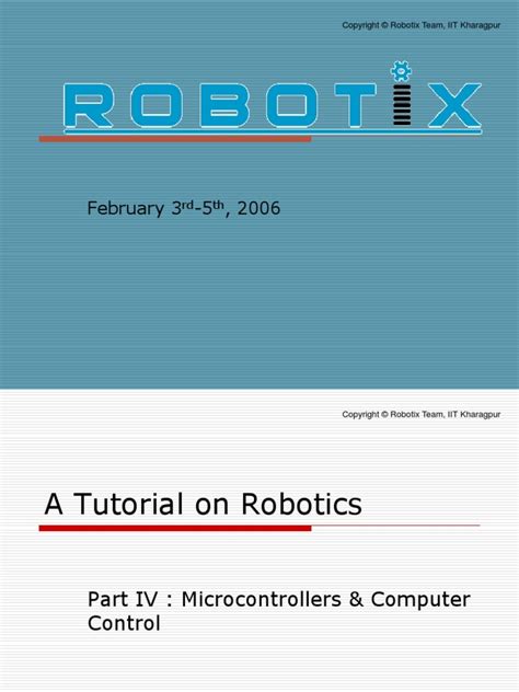 pdf a tutorial on robotics part iv dokumen tips