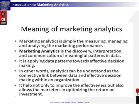 Introduction To Marketing Analyticspptx Social Networking Internet
