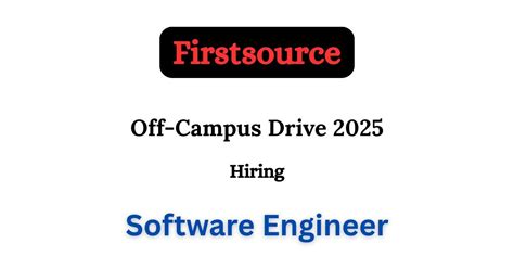 firstsource off campus drive 2025 hiring software engineer bachelor s