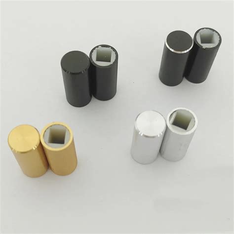 외부 알루미늄 내부 접착제 버튼 캡 사각형 구멍 스위치 캡 택트 스위치 키캡 3 2mm 7 15 20 개 스위치 캡