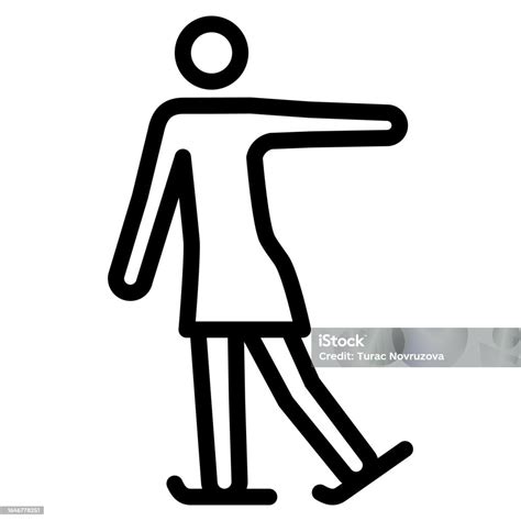 피겨 스케이팅 선수는 운동 라인 아이콘 겨울 스포츠 개념 흰색 배경에 여성 피겨 스케이팅 실루엣 기호 스포츠 스케이팅 아이콘 개요 스타일을 수행합니다 벡터 그래픽