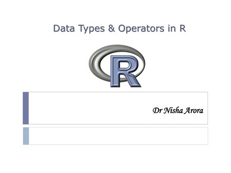 2 data types and operators in r ppt
