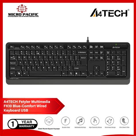 A Tech Fstyler FK Sleek Multimedia Comfort Wired USB Keyboard Shopee Philippines