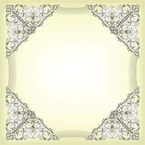 바로크 꽃 프레임 벡터 Eps Ai Uidownload