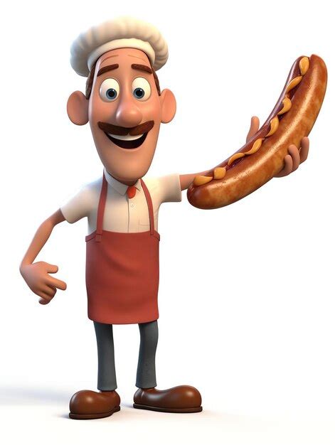 Premium Ai Image 3d Pixar Character Potraits Cheff