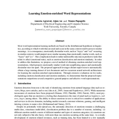 Learning Emotion Enriched Word Representations Acl Anthology