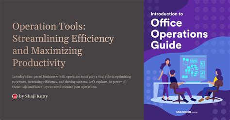 Operation Tools Streamlining Efficiency And Maximizing Productivity