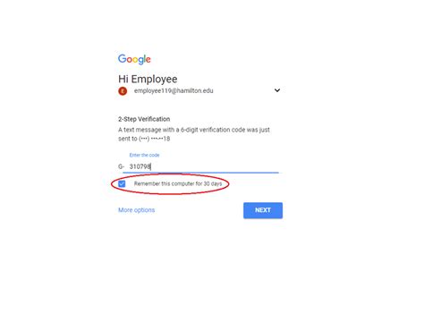 Resource Center Enable Google Step Verification Hamilton College