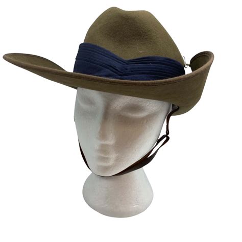 Mens Australian Air Force Slouch Hat Akubra Navy Blue Puggaree Band Size 58 February 2016
