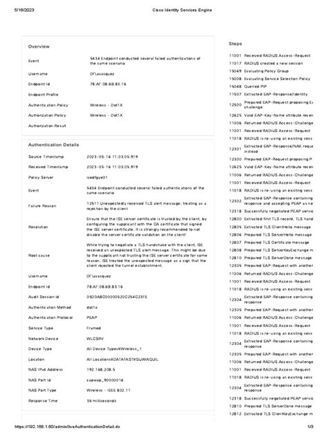 Cisco Identity Services Engine Pdf Radius Transport Layer Security