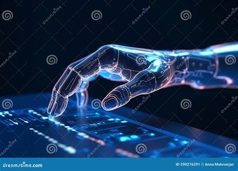 Cyber Hand Touch Digital Interface Future Concept Technology Or Cyber