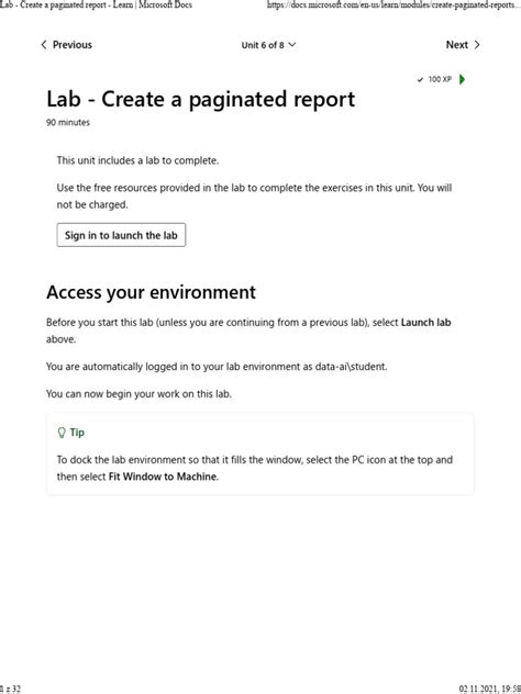Create Paginated Reports 6 Lab Create A Paginated Report Pdf