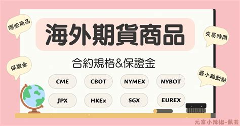 海外期貨 海期合約規格 保證金 元富期貨小辣椒 佩芸