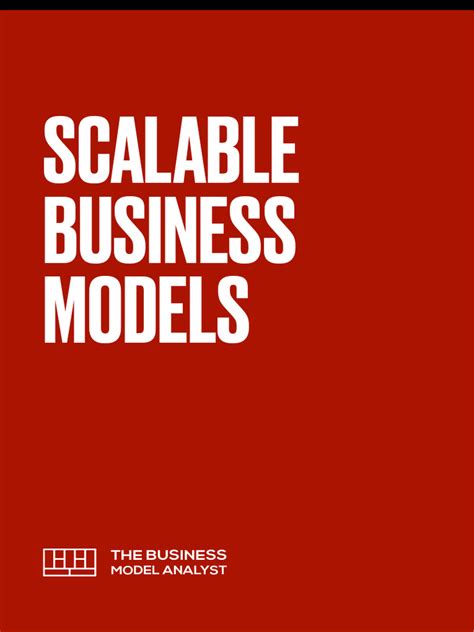 Scalable Business Model Pdf Scalability Business Model