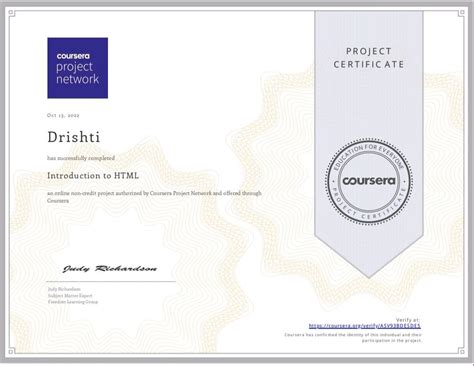 Drishti Rawat On Linkedin Html Guidedproject Coursera Sgtech