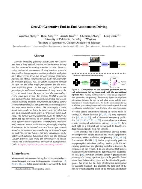 Genad Generative End To End Autonomous Driving Pdf