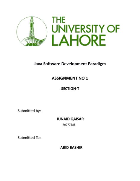 java software development paradigm a1 java software development paradigm assignment no 1