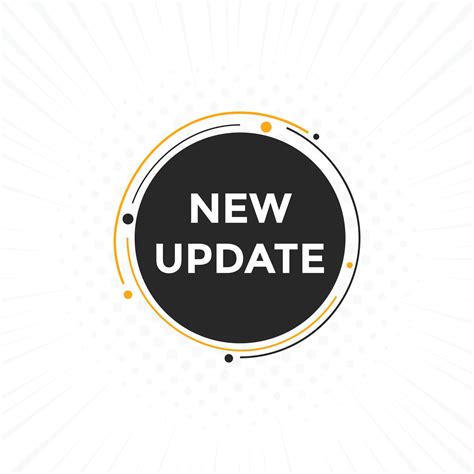 New Update Text Web Template Vector Illustration New Update Button New Update Speech Bubble