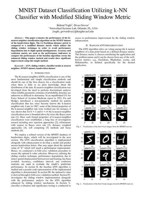 Mnist Dataset Classification Utilizing K Nn Classifier With Modified