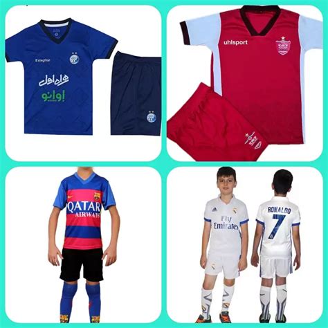 خرید و قیمت تیشرت و شورت ورزشی پسرانه ست ورزشی باشگاهی پسرانه ست