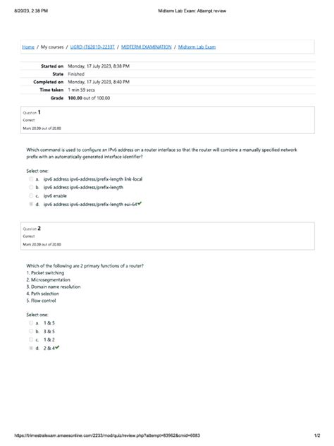 Ugrd It6201d Data Communications And Networking 2 Mid Exam Lab Pdf