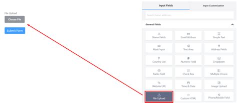 File Upload Input Field In Wp Fluent Form Wordpress Plugin