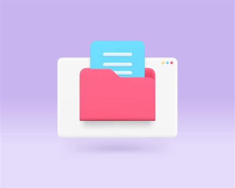 Premium Vector File Folder Info Cloud Storage Organization Internet Archive Data Management 3d