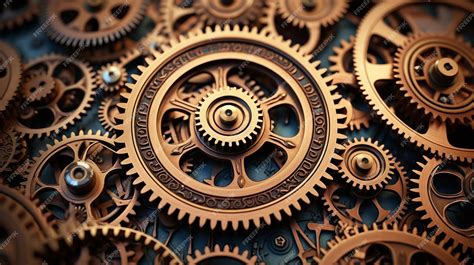 Premium Photo An Illustration Of A Complex System Of Interlocking Gears