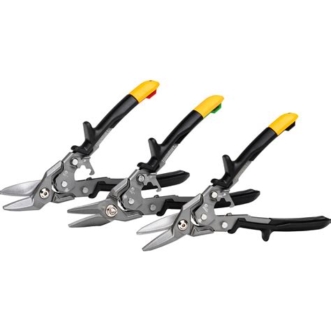 toughbuilt aviation tin snip set 3 piece set toolstation