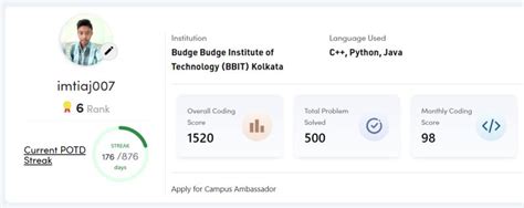 Solving 500 Problems On Geeksforgeeks Sk Imtiaj Uddin Posted On The