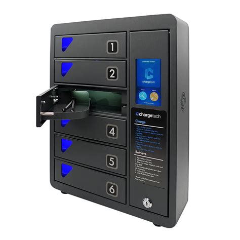Buy Chargetech Cell Phone Charging Station Locker W 6 Digital Pin Activated Locking Bays