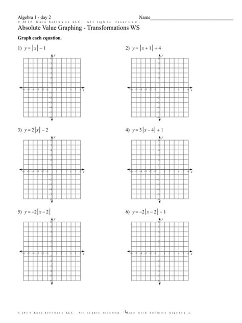 Absolute Value Graphing Transformations Ws Day 2 Pdf Mathematical Relations Theoretical