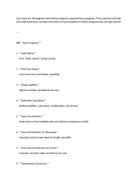 100 days 100 python programs pdf class computer programming