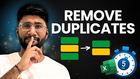 remove duplicates in excel like a pro 5 working methods youtube