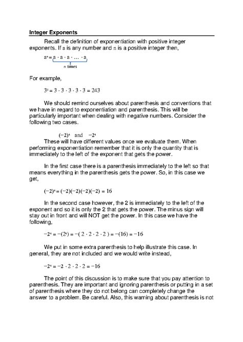 1 1 Integer Exponent Done Integer Exponents Recall The Definition Of