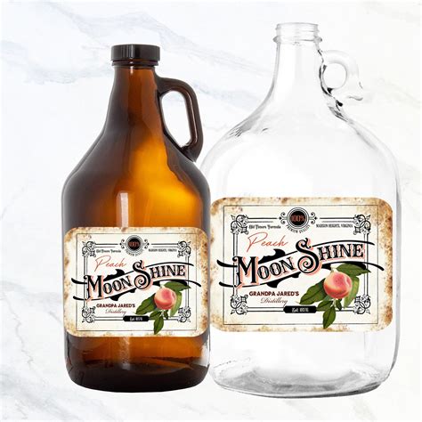 Moonshine Bottle Labels