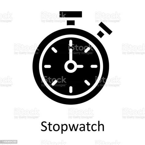 스톱워치 벡터 솔리드 아이콘 디자인 그림입니다 흰색 배경에 시간 관리 기호 Eps 10 파일 0명에 대한 스톡 벡터 아트 및 기타 이미지 Istock