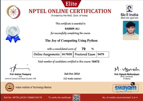sabbir ali on linkedin python nptel certification continuouslearning techskills programming…