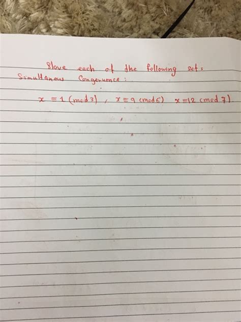 Solved Solve Each Of The Following Sets Simultaneous