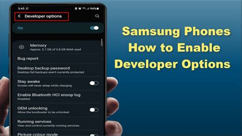 How To Enable Developer Options On Samsung Galaxy Phones Youtube