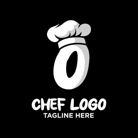 O Letter Chef 로고 디자인 템플릿 영감 ⁇ 터 일러스트레이션 프리미엄 벡터