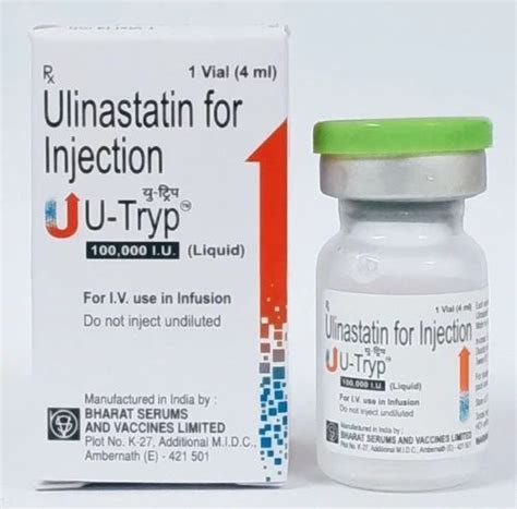 U Tryp Ulinastatin Injection 100000 I U Vial At Rs 3000 Box In Mumbai Id 2853107743491