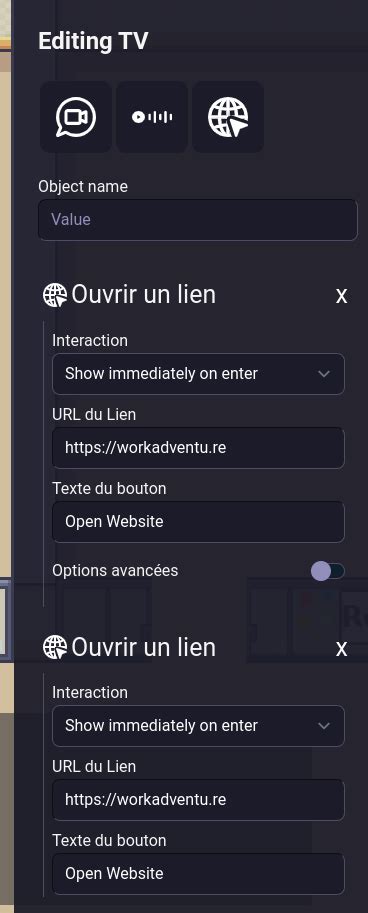 Map Editor Integrations Buttons · Issue 3242 · Workadventure