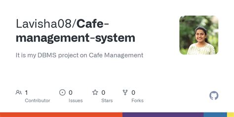 GitHub Lavisha Cafe Management System It Is My DBMS Project On Cafe Management