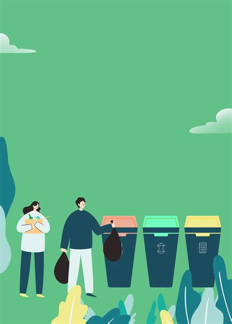 垃圾分类人物背景图片 垃圾分类人物背景素材图片 千库网