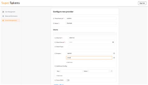 Tenant Management Supertokens Docs