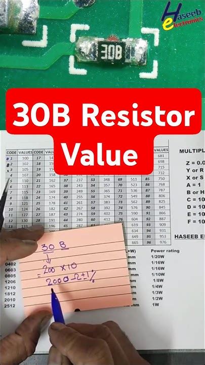 Decode 30b Smd Resistor Marking In Seconds Shorts Youtube
