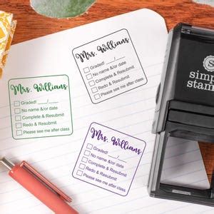 Teacher Grading Stamp Self Inking Feedback Stamp Classroom