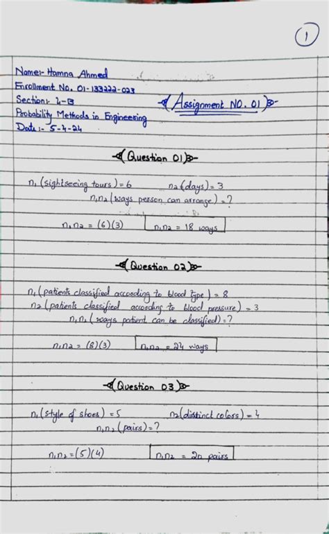 Probability Assignment Probability And Statistics Studocu